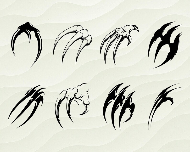 Animal Claw SVG PNG Bundle | Wild Beast Scratch Clipart (digital ...