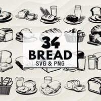 Bread Outline SVG, Bread SVG, Loaf of Bread SVG, Bread Clipart, Bread ...