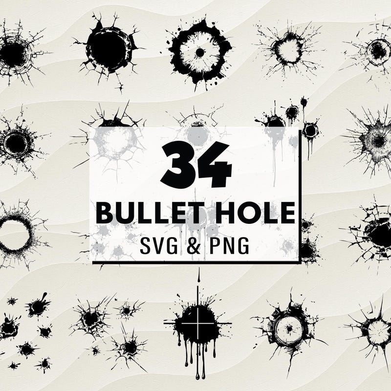 Bullet Hole Decal - Etsy UK