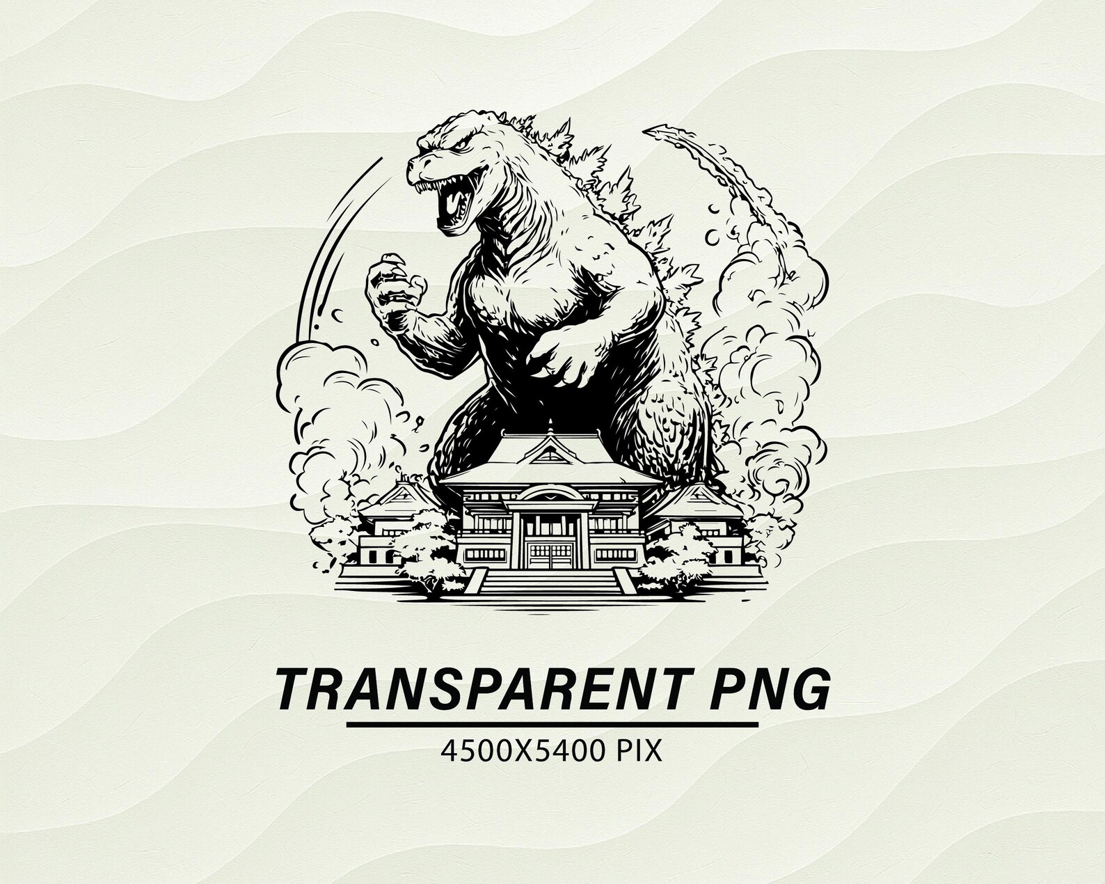 Godzilla SVG PNG Clipart, Monster Silhouette, Cut Files, Kaiju Vector ...