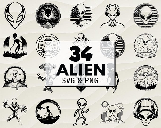 Peeking Alien SVG | UFO Space Extraterrestrial Monster Universe Stars ...