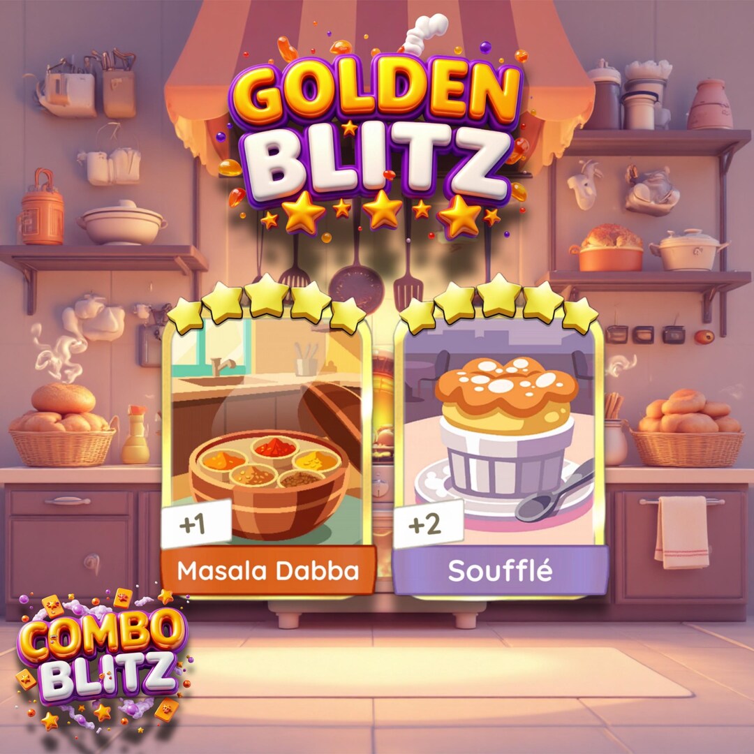Monopoly GO Stickers: Soufflé / Masala Dabba - 5 Star Golden Blitz ...