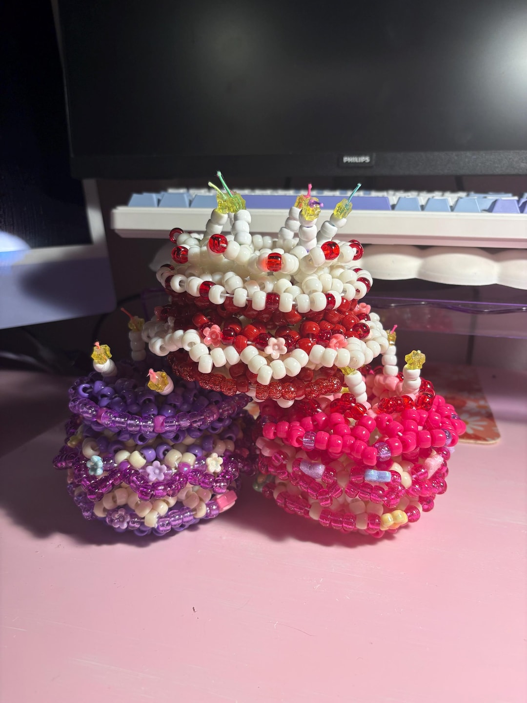 Birthday Cake Kandi Cuff- 3D - Etsy