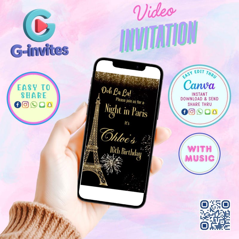 Paris Invites - Etsy