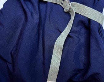 Green Web Belt Solid Brass D Ring With Leather Detail,green Canvas D ...