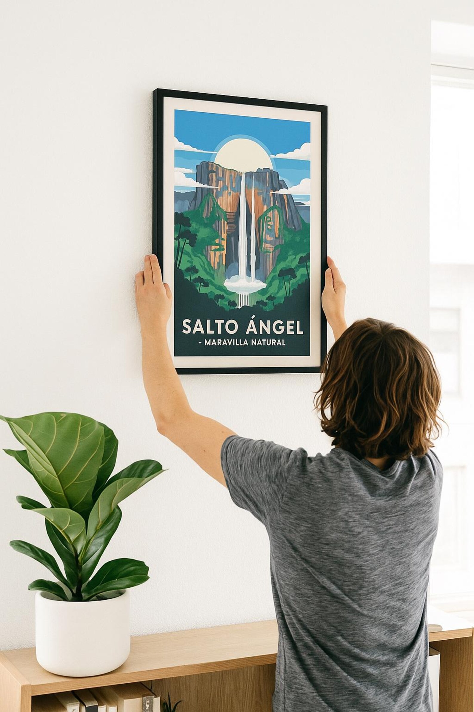 Angel Falls Poster, Venezuela | Wall Art Digital Print | Natural Wonder ...