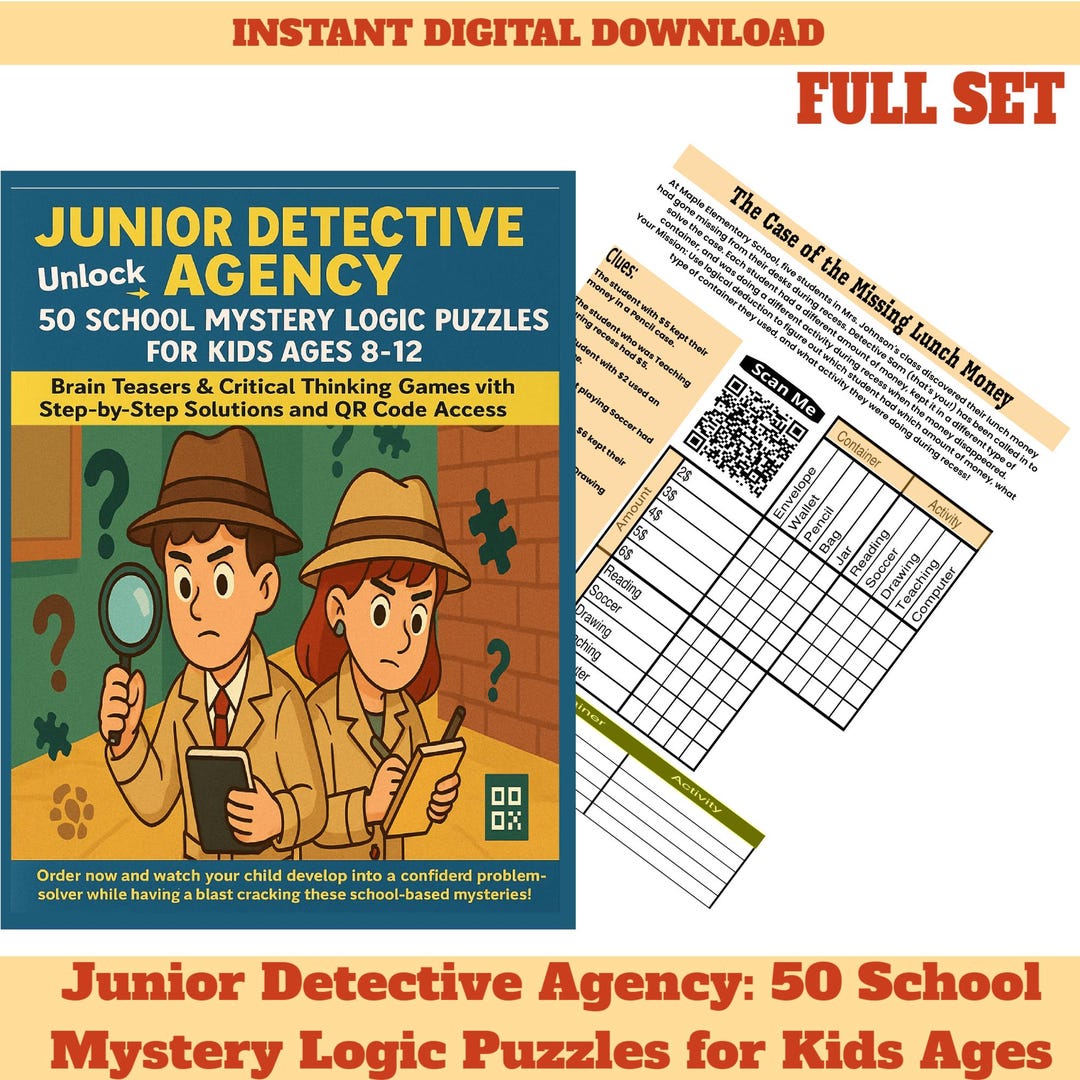 Junior Detective Agency Full Set | Detective Brain Games for Kids Ages ...