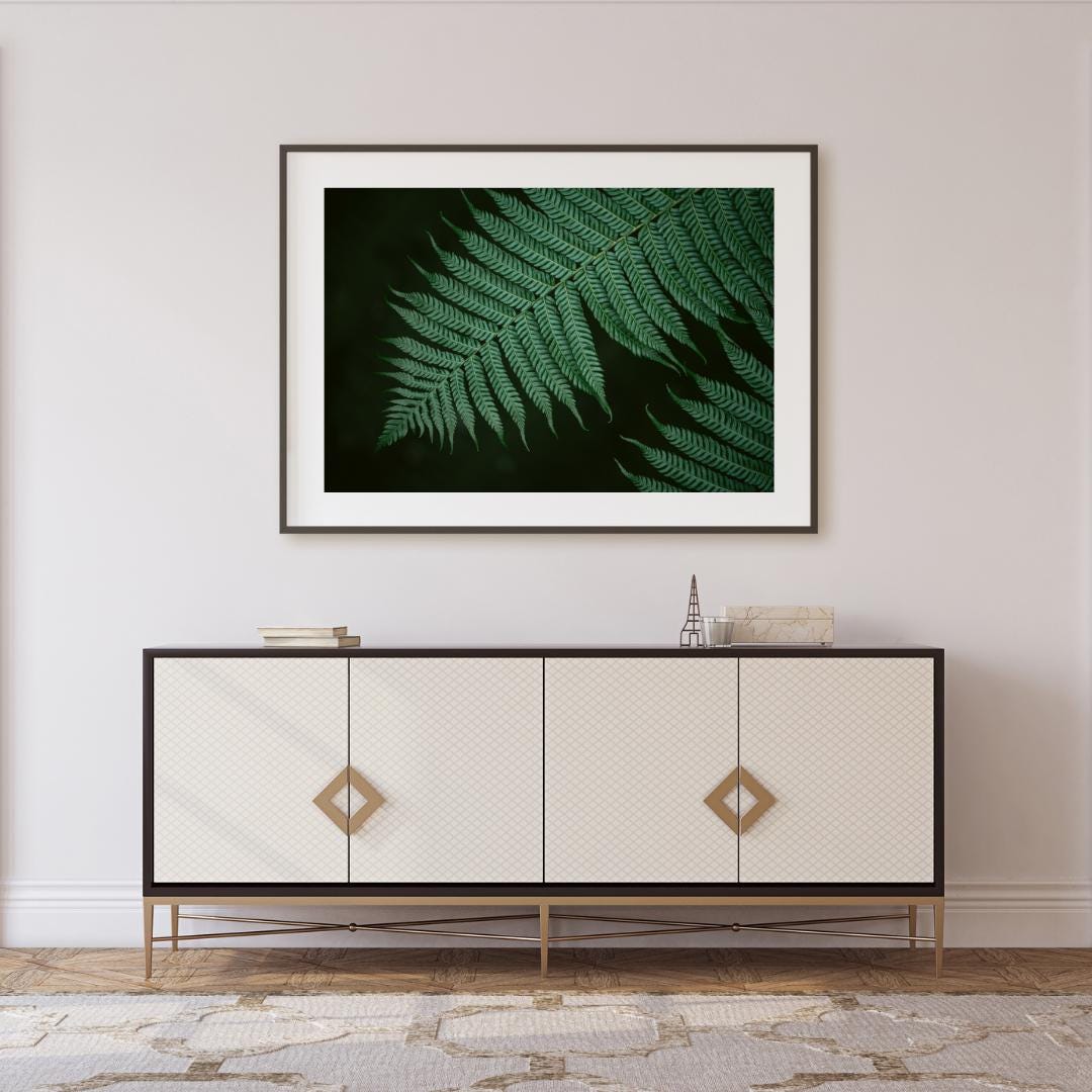Still Symmetry | Fern Leaf Poster | Botanical Wall Art - Etsy