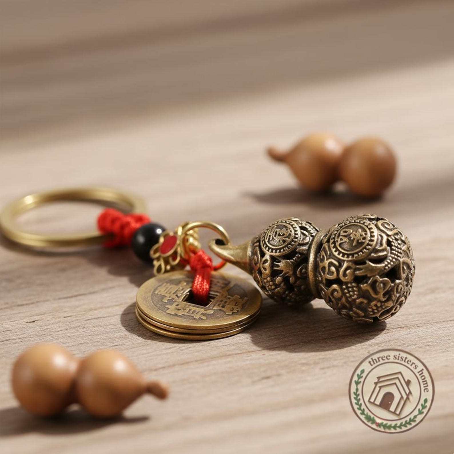 Brass Gourd Keychain – Vintage Good Luck Charm - Etsy