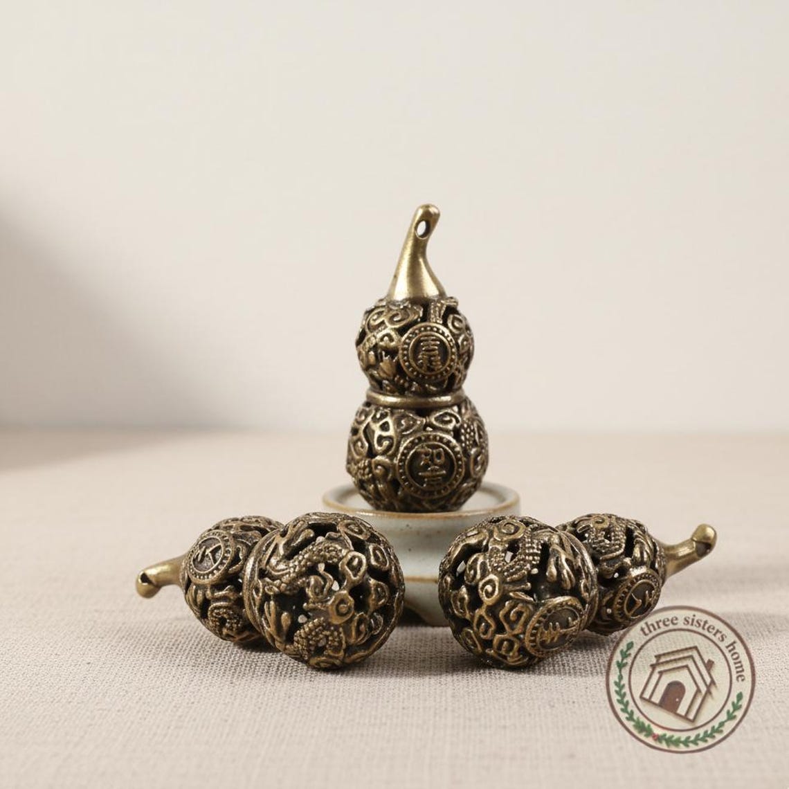 Brass Gourd Keychain – Vintage Good Luck Charm - Etsy