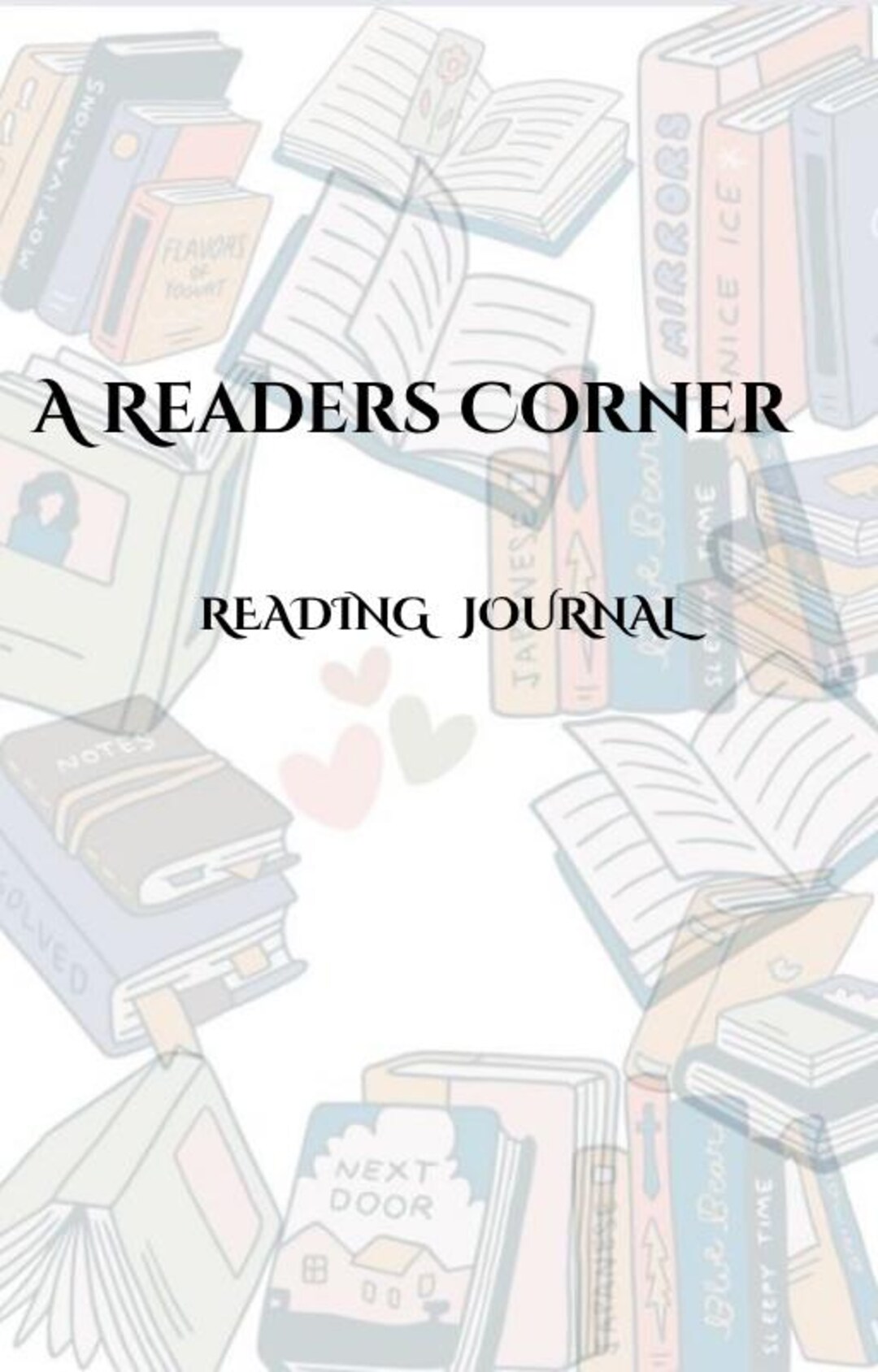 A Readers Corner Reading Journal - Etsy