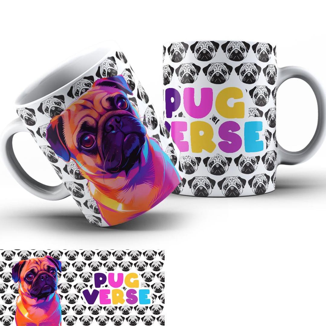 16 Mug Design Digital Kit Dogs | PNG Sublimation Art for Mugs | Digital ...