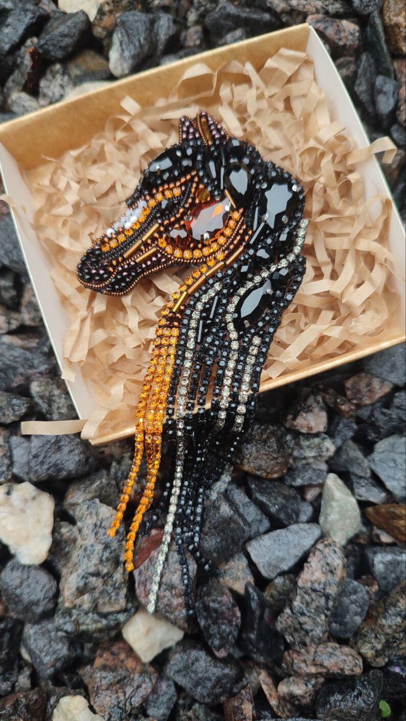 Handmade Beaded Horse Brooch • Rhinestone Crystal Mane - Etsy