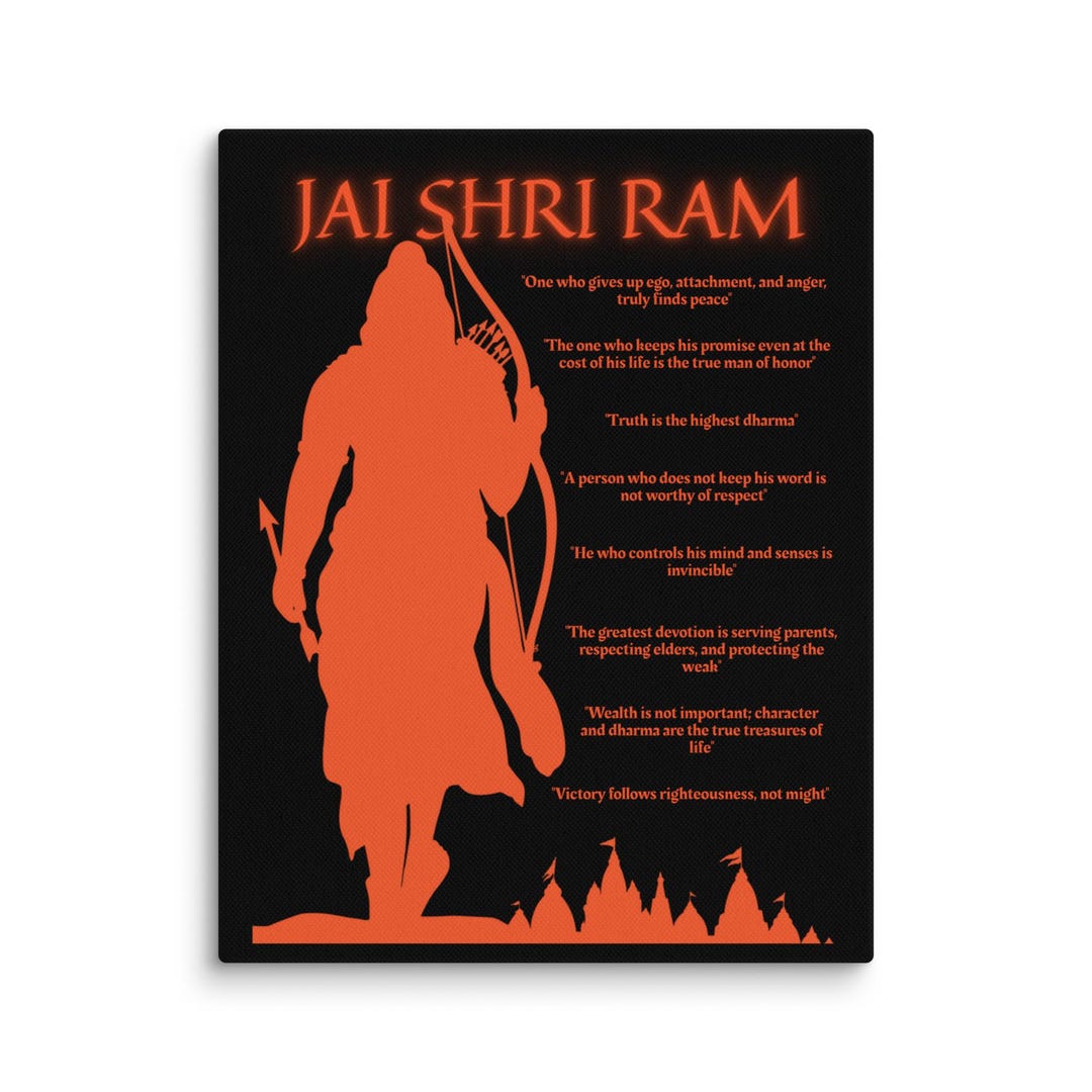 Canvas Lord Ram Quotes Ramayana - Etsy UK