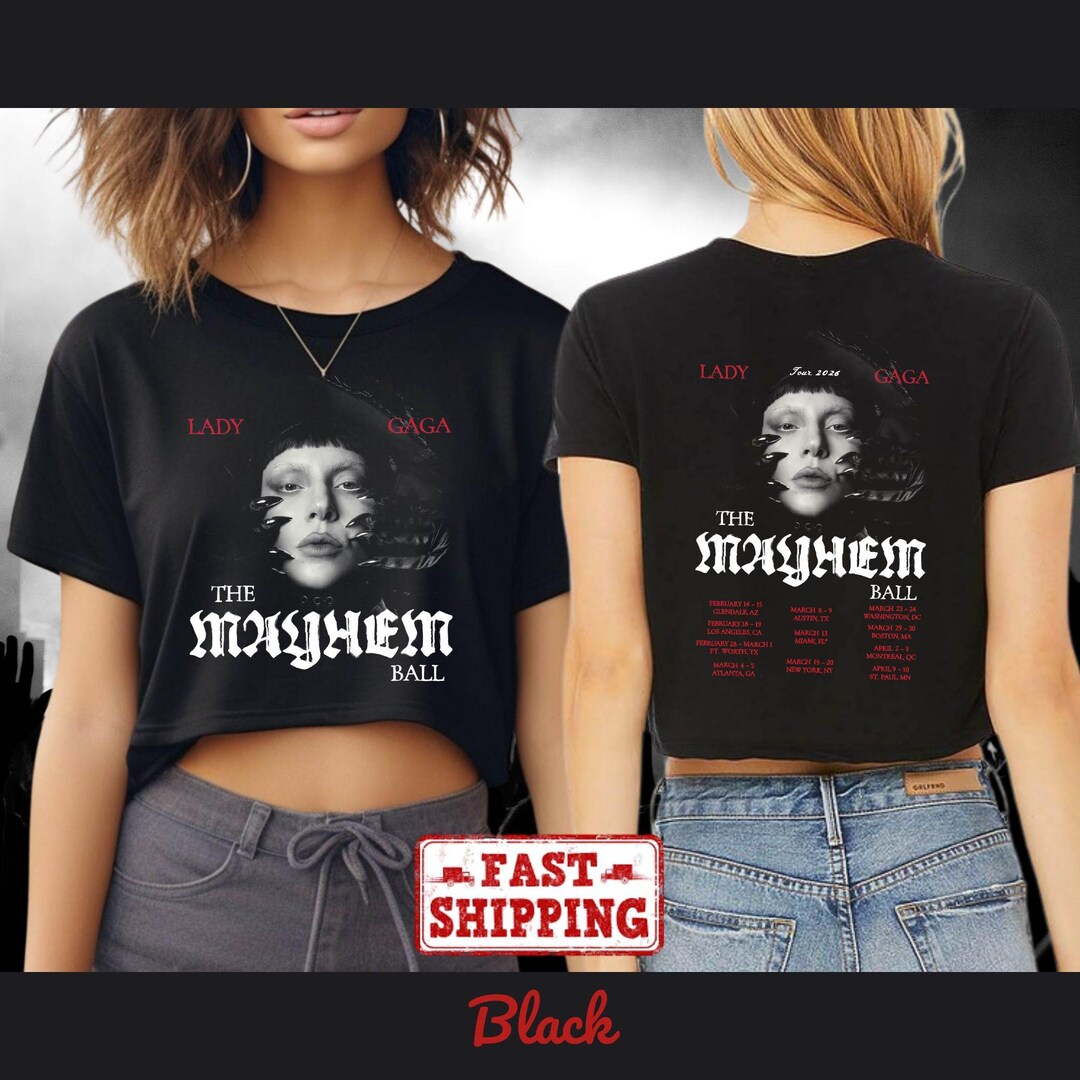 Lady Gaga Tour Crop Top - Women and Men Tank Tops - Mayhem Ball 2026 ...