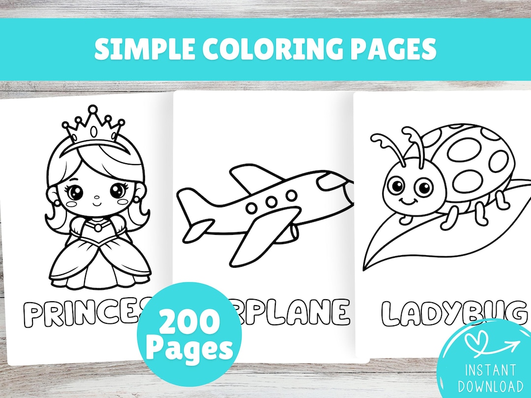 Simple Coloring Pages for Kids, Easy Printable Coloring Pages for ...