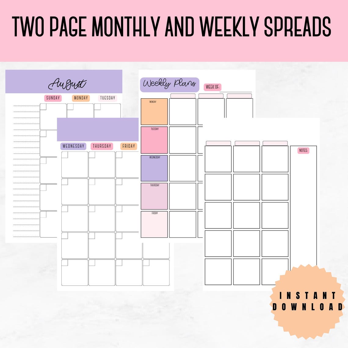 Pastel Teacher Planner: Printable Lesson Plans, Calendar & Attendance ...