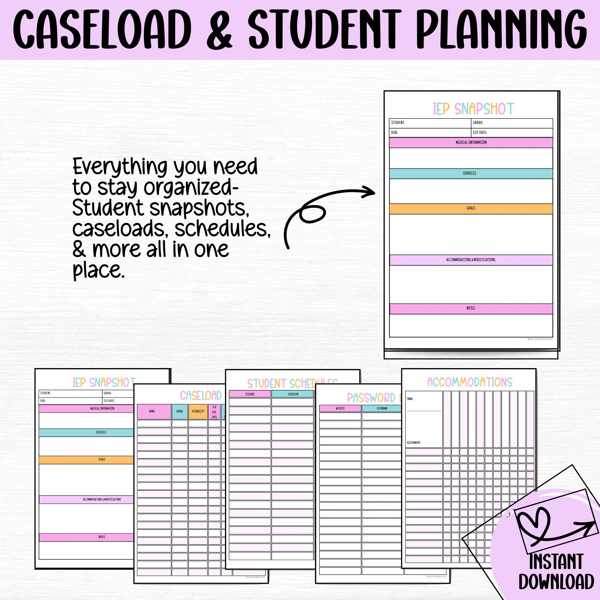Special Education Teacher Planner, IEP Caseload Planner, SPED Binder ...