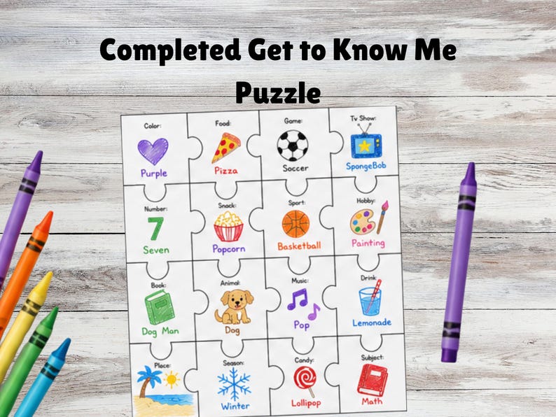 Getting to Know Me Activity Puzzle | Back to School Ice Breaker ...