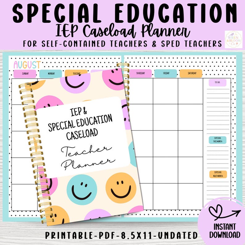 Special Education Teacher Planner, IEP Caseload Planner, SPED Binder ...