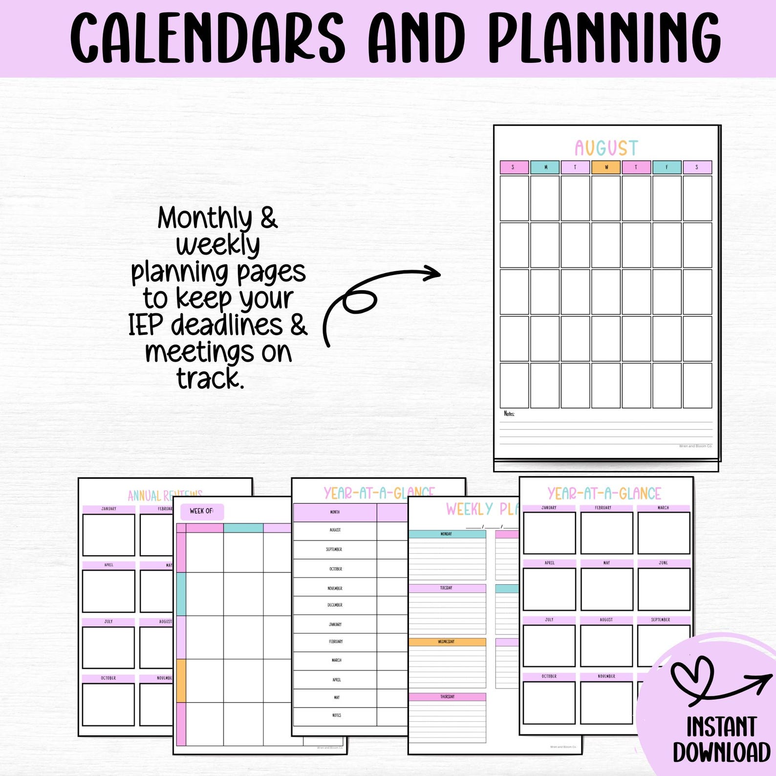 Special Education Teacher Planner, IEP Caseload Planner, SPED Binder ...