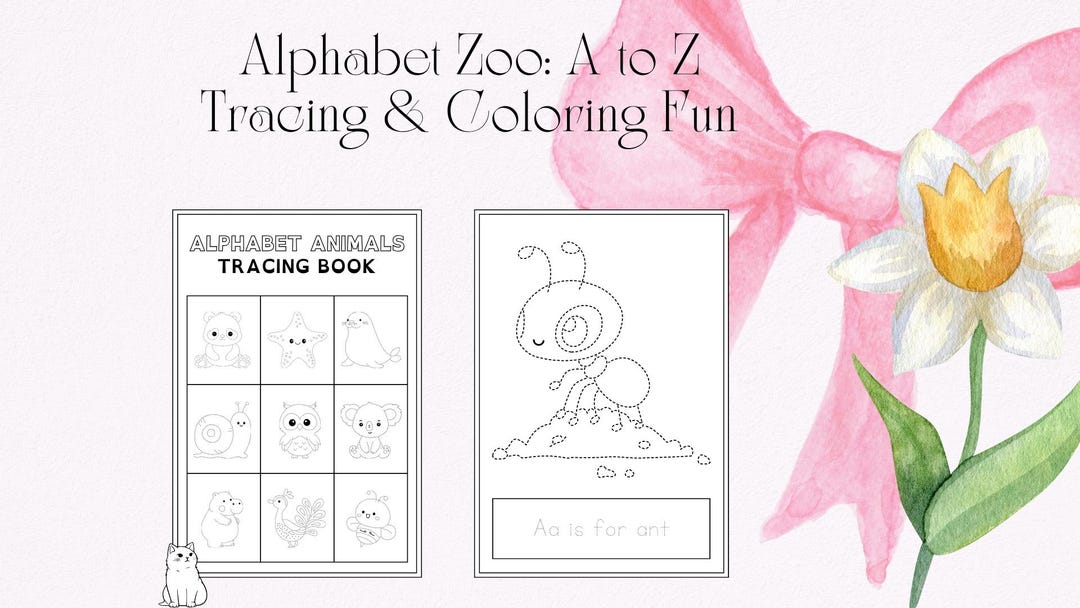 ABC Animal Coloring Pages - Etsy