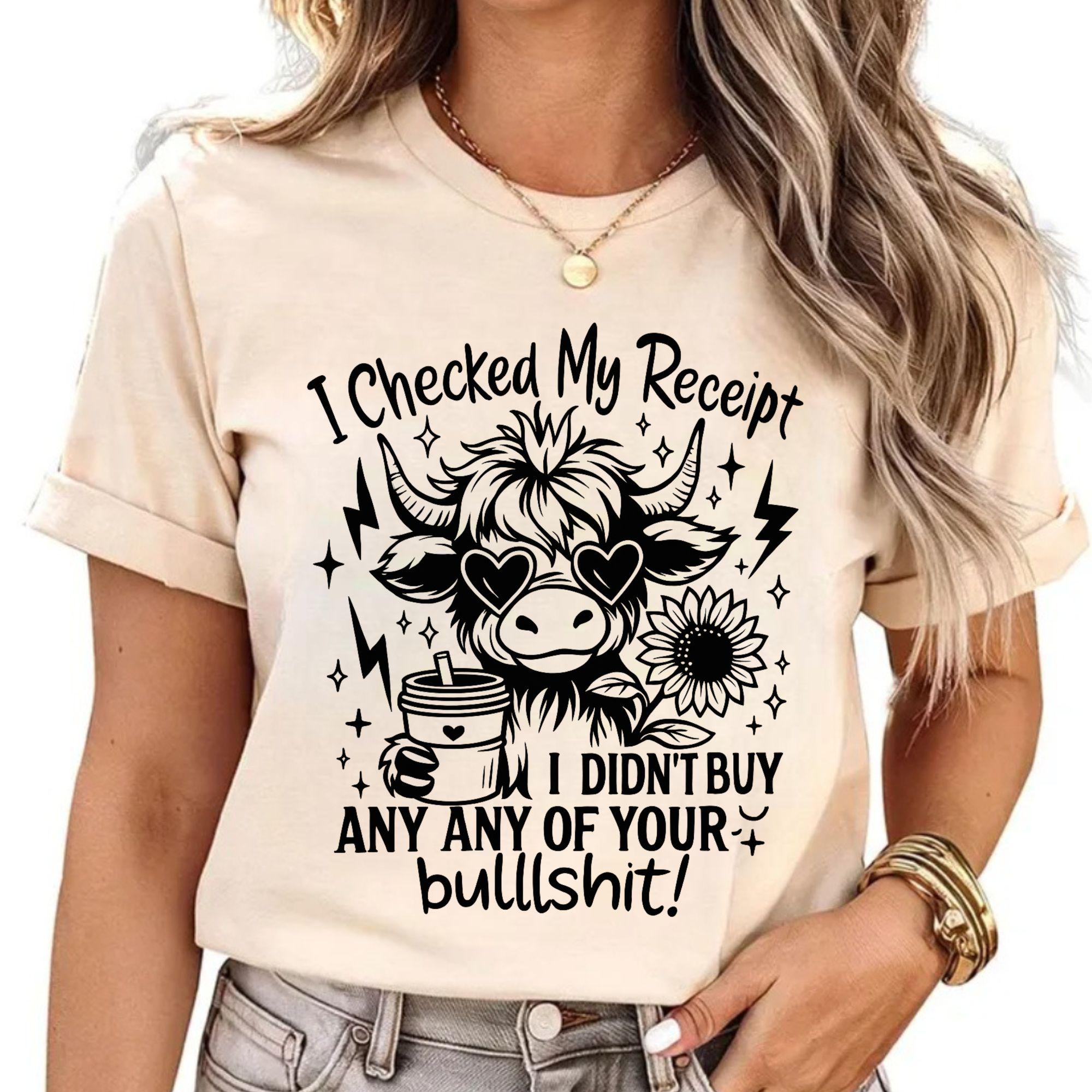 Funny Highland Cow T-shirt Design PNG, Sassy Cow Sublimation Clipart, I ...