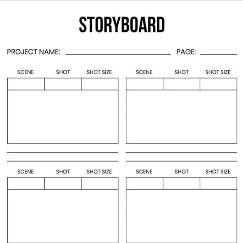 Storyboard Artist’s Tool – Digital & Printable Sheet - Etsy