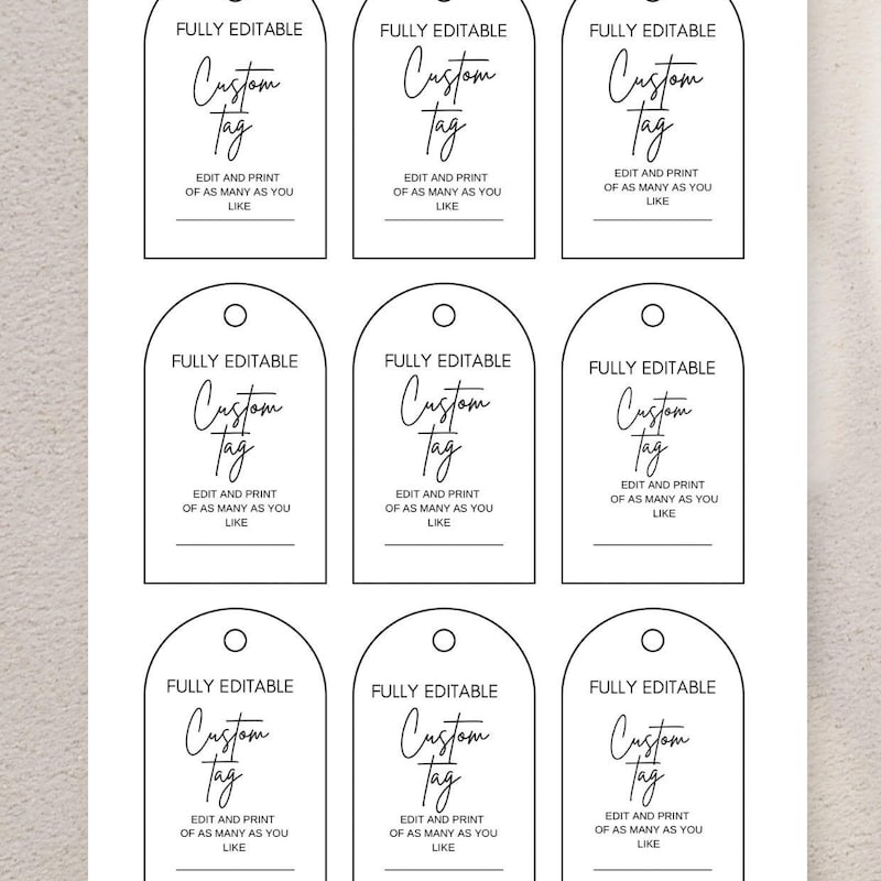 Minimalist Birthday Tag - Etsy