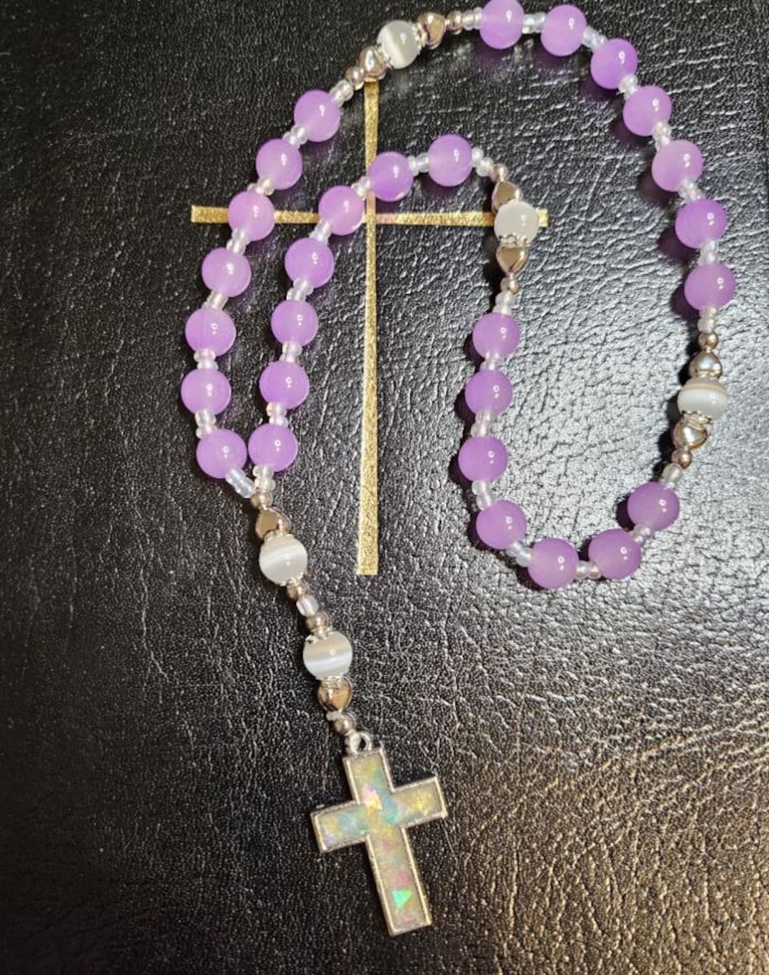Handmade Purple Anglican Rosary, Christian Prayer Beads, Episcopal ...