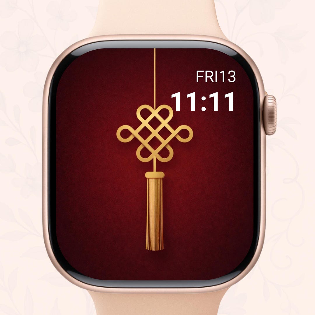 Feng Shui Red Wallpaper for Apple Watch | Lucky Knot Wealth Energy - Etsy
