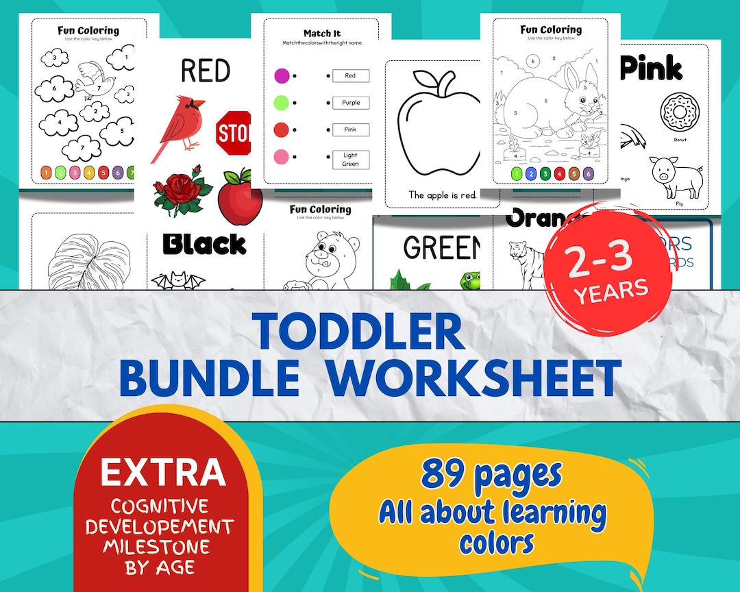 Toddler Learning Worksheet | All About Colors | Preschool Activity ...