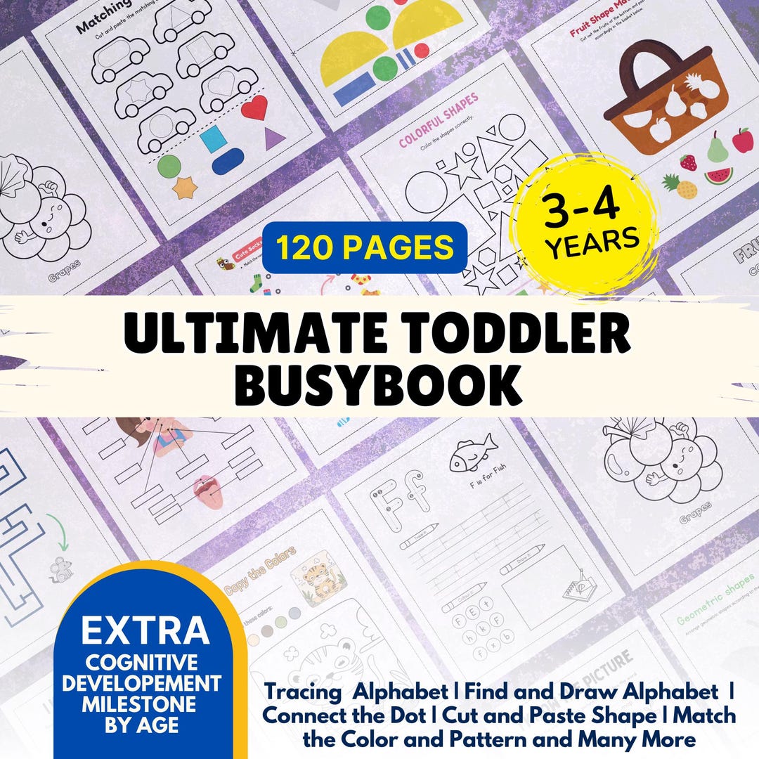Ultimate Toddler Busy Book | Alphabet Tracing, Find and Draw Letters ...
