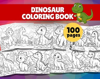 10 Pages Dinosaur Adventures Doodlefun Printable Coloring Book | for ...