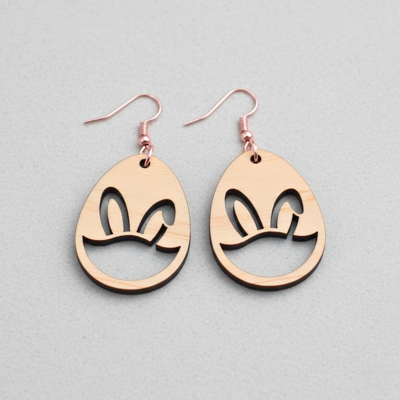 Easter Bunny Earrings SVG Bundle: Spring Rabbit Floral Designs Laser ...