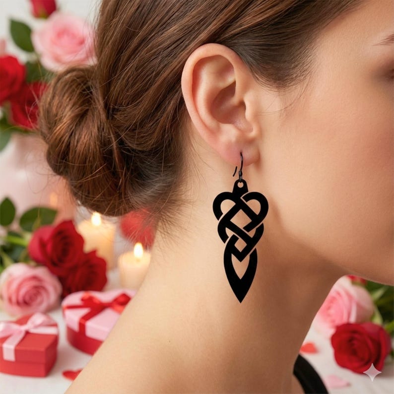 Valentine Earring SVG Bundle: Laser Cut Heart Jewelry Designs for ...