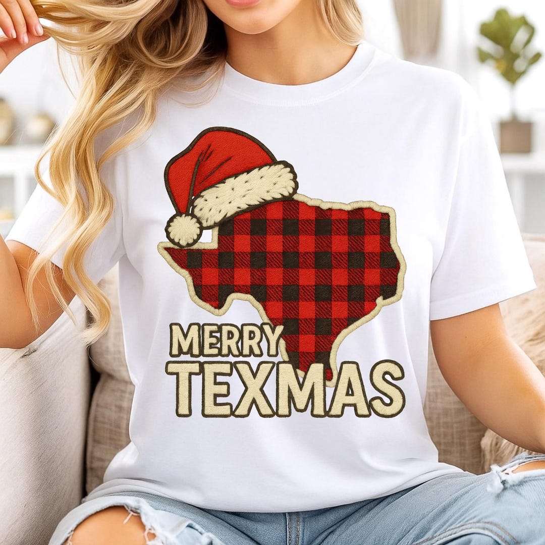 Merry Texmas PNG, Buffalo Plaid Texas Christmas Design (digital ...