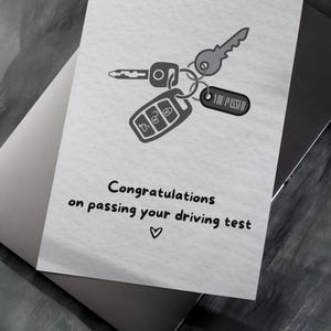 Driving Test Congratulations Card: Car Keys Illustration (digital ...