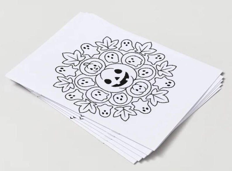 Halloween Mandala Coloring Page – Cute and Easy Printable for Kids ...