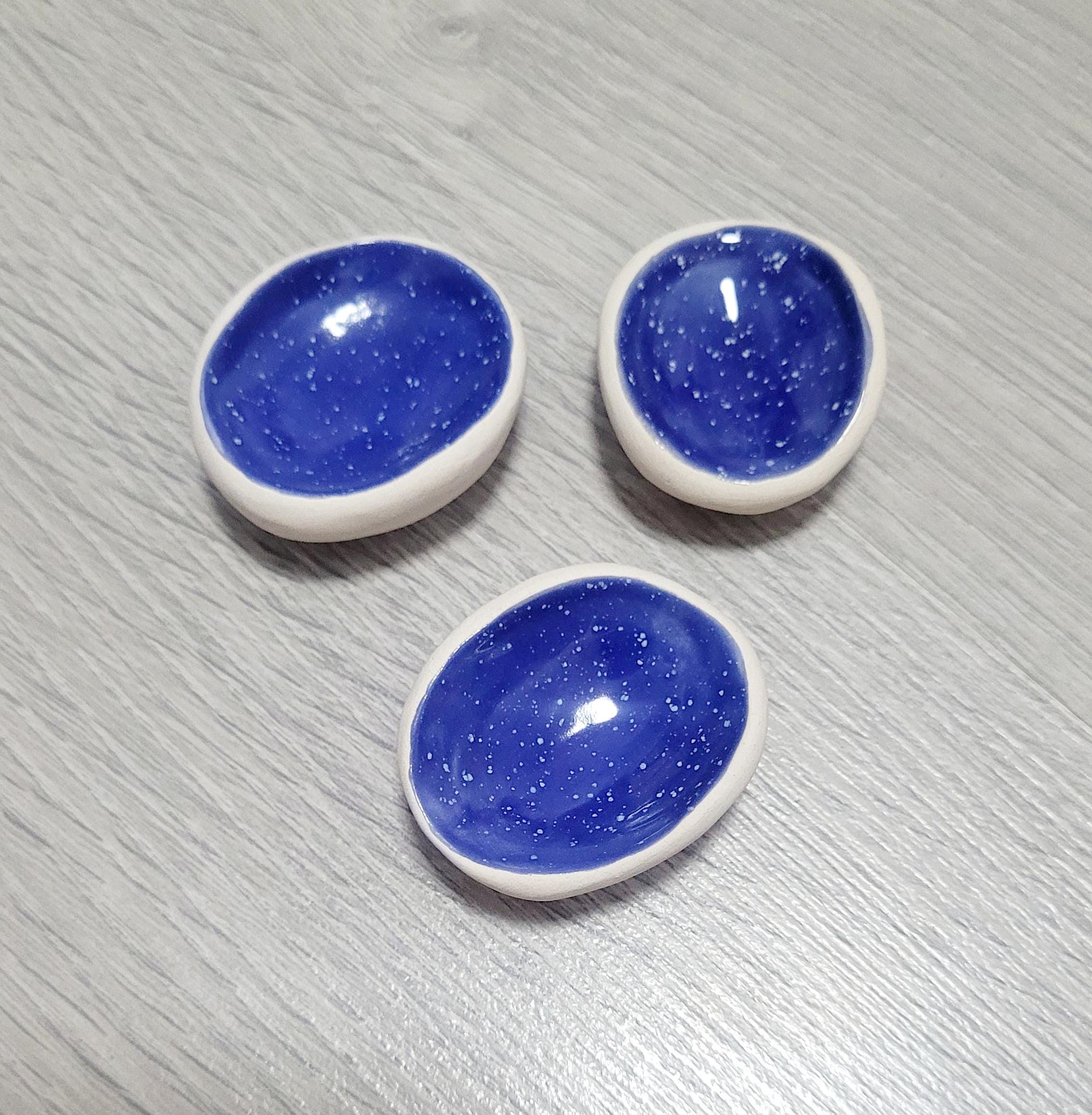 Blue Ceramic Worry Stone • Handmade Calm Stone - Etsy