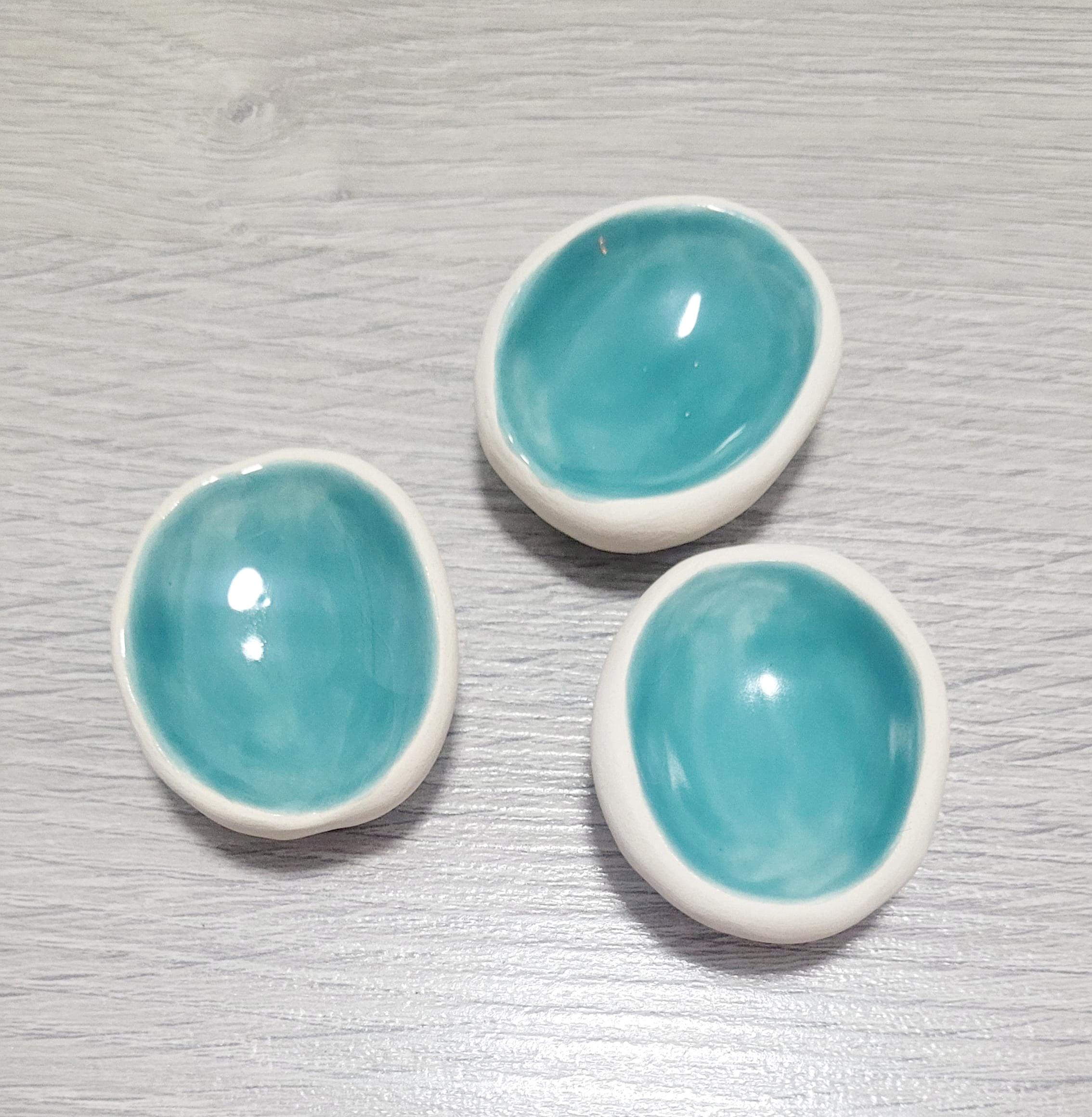 Blue Ceramic Worry Stone • Handmade Calm Stone - Etsy