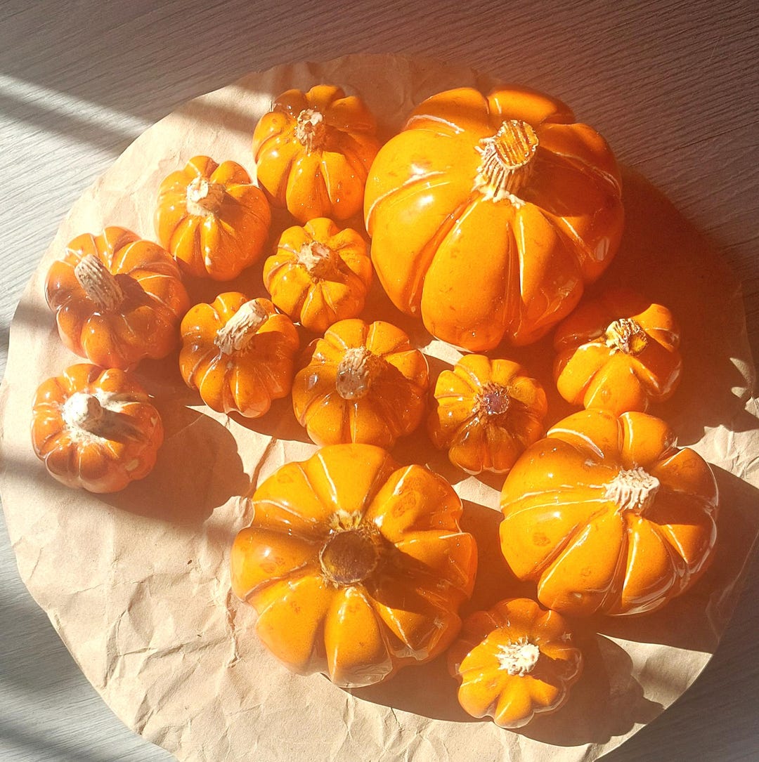 Mini Ceramic Pumpkins: Handmade Pottery, Unique Home Decor, Autumn and ...