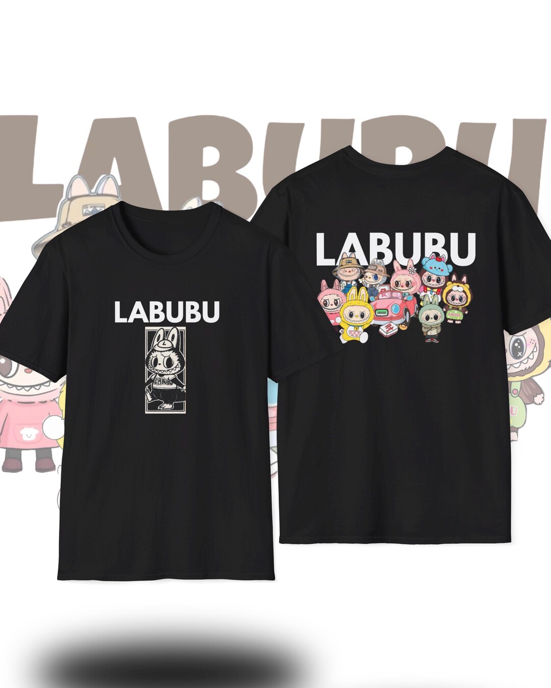 Labubu Tshirt, Kawaii Labubu Characters Shirt, Personalized Gift for ...