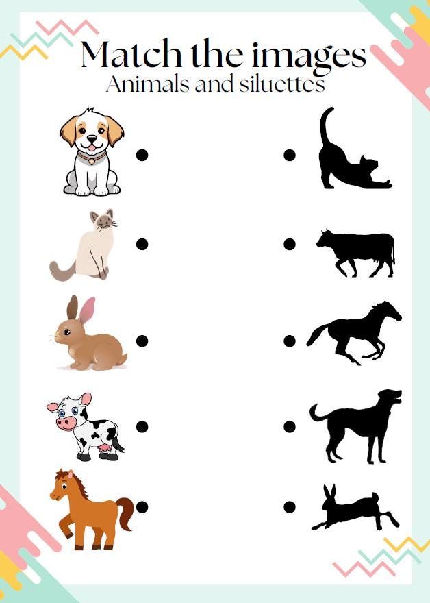 Match the Images - Thinking - Preschool Activities - Professions ...