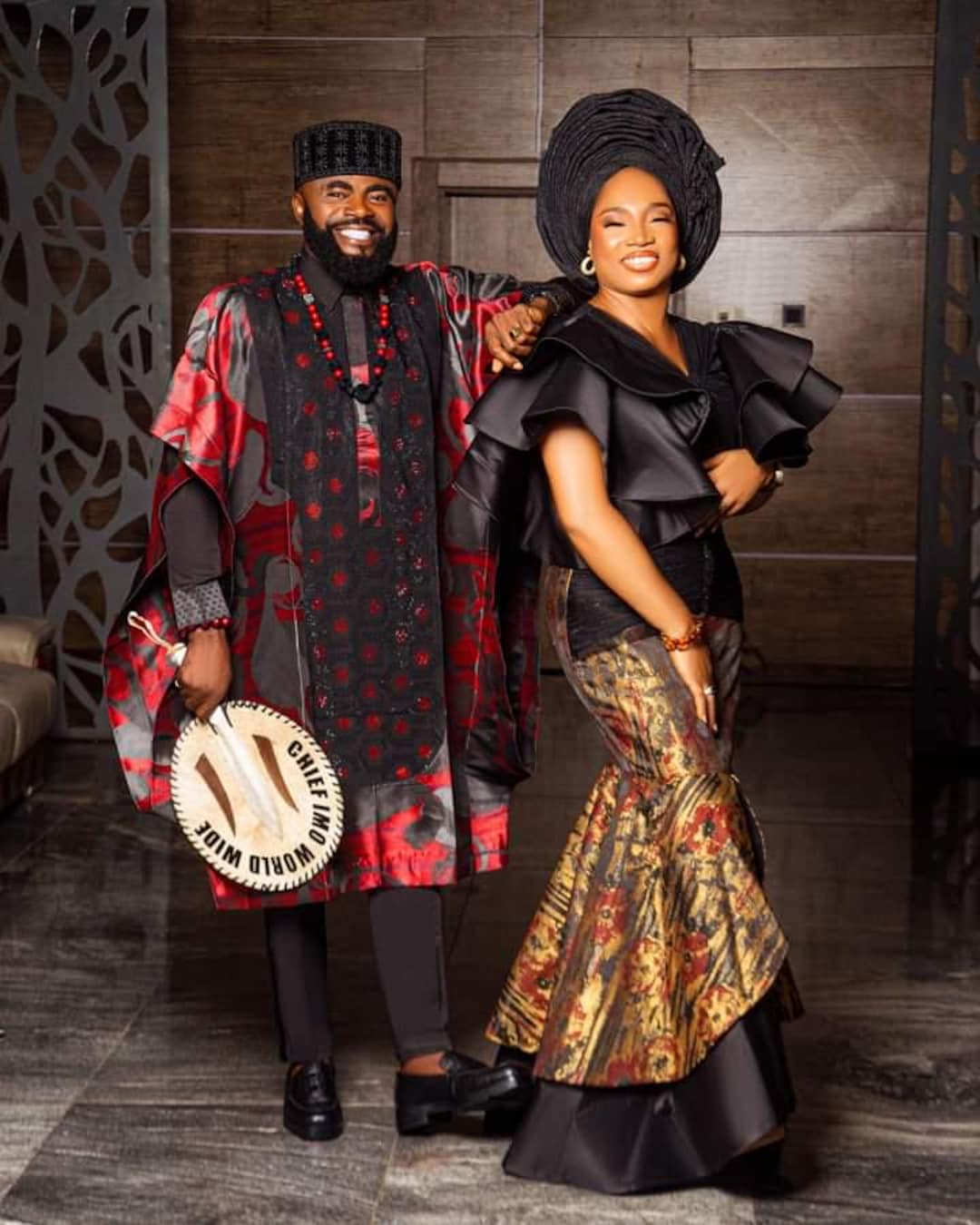 Africa Cultural Bride and Groom Outfit, Groom Outfit, Engagement Outfit ...