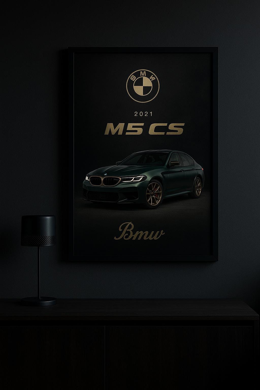 BMW M5 CS Framed Poster: Luxury Sports Car Wall Art - Etsy