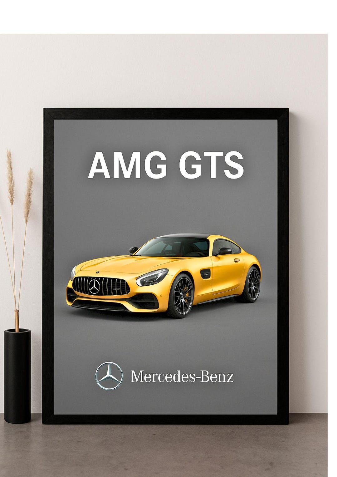 Mercedes AMG GTS Poster : Supercar Wall Art Modern Garage Decor ...