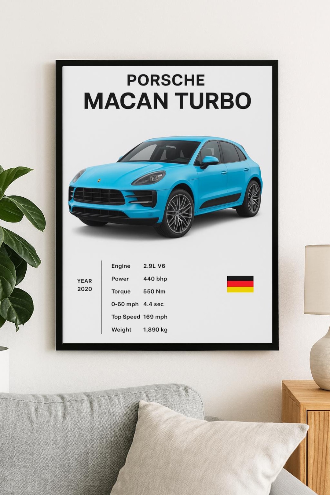 Porsche Macan Turbo Poster – Digital Download, Sports SUV Wall Art ...