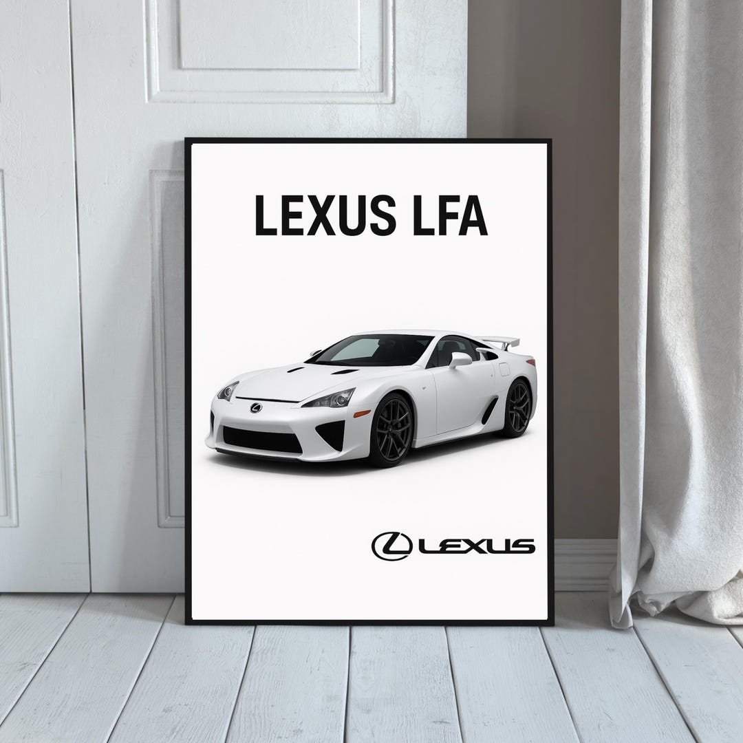 Lexus LFA Car Poster: JDM Supercar Wall Art (digital Download - Etsy