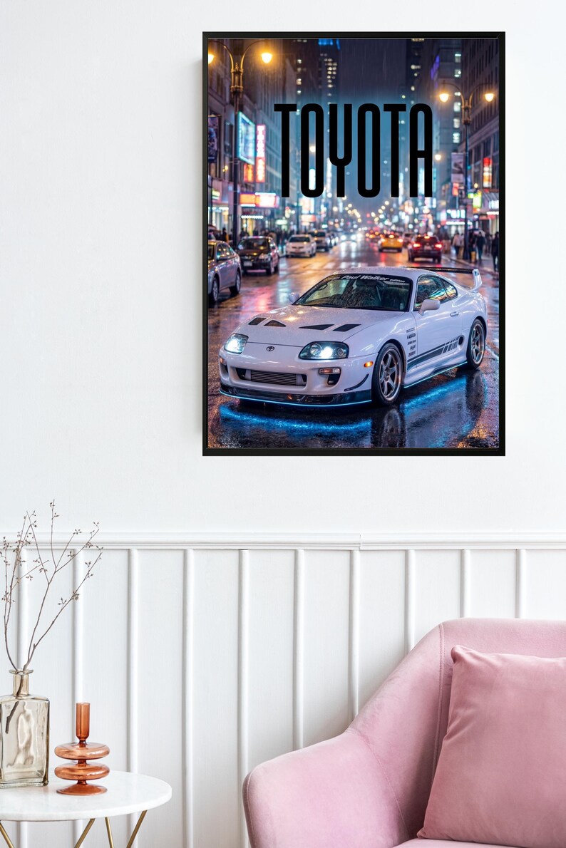 Toyota Supra MK4 Poster JDM Legend A80 Classic 90s Japanese Sports Car ...